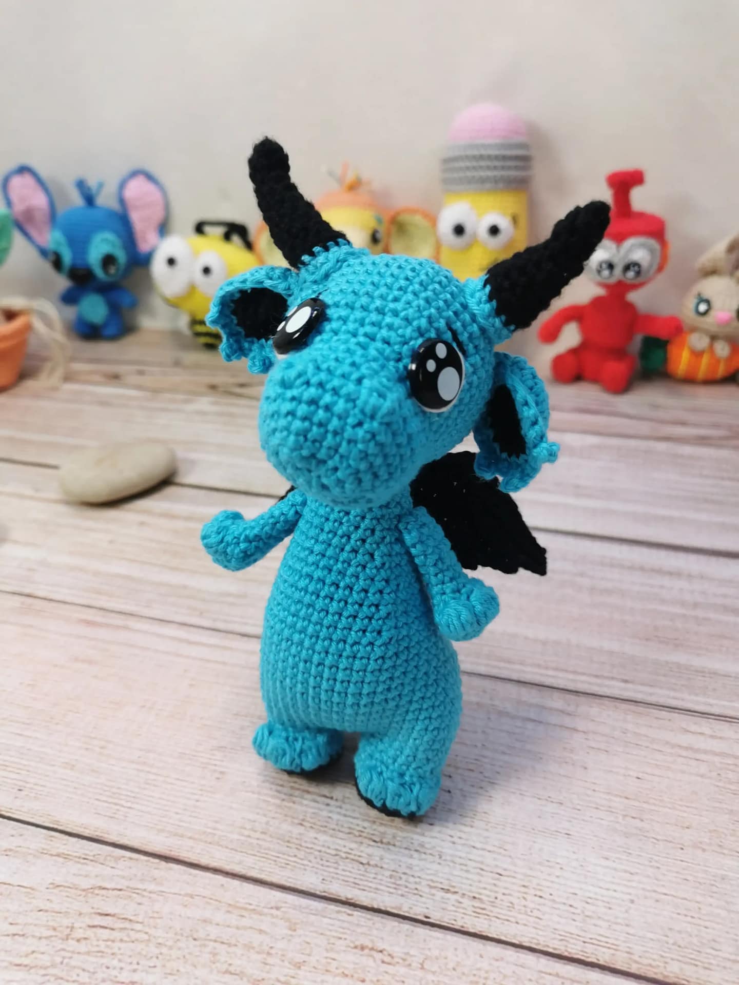 🐉 Dragon "Littleblue" Amigurumi - Fait Main au Crochet - La Mu's heure